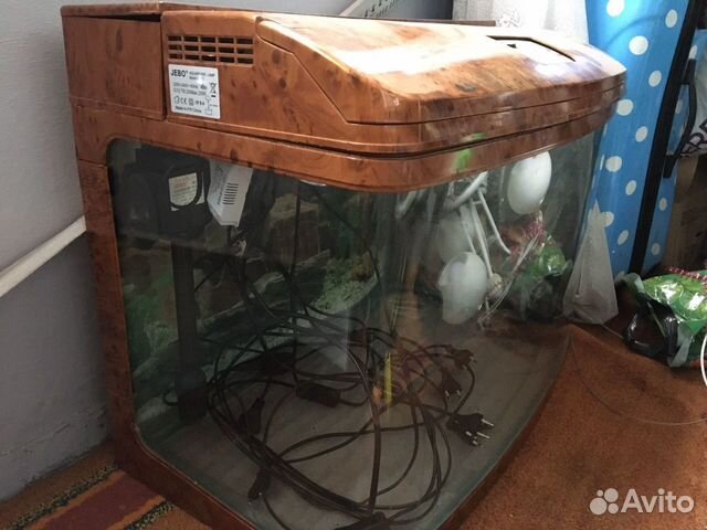 Аквариум jebo r375 kg светодиодный свет