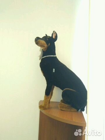 Подарочная собака Доберман ручная работа
