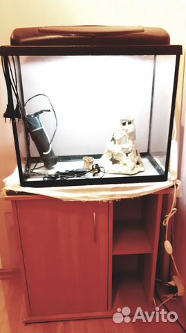 Аквариум 90 л на тумбе